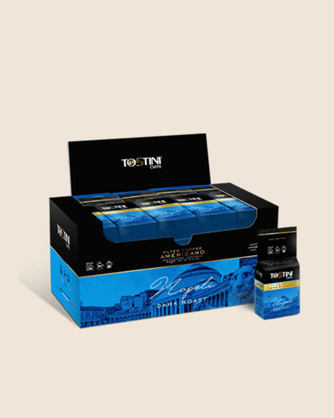 Tostini Napoli Ground Coffee 50 packs – Tostini USA